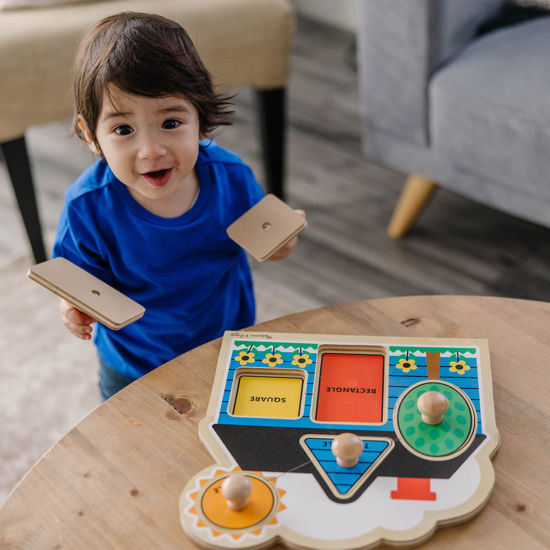 GetUSCart- Melissa & Doug First Shapes Jumbo Knob Wooden Puzzle ...