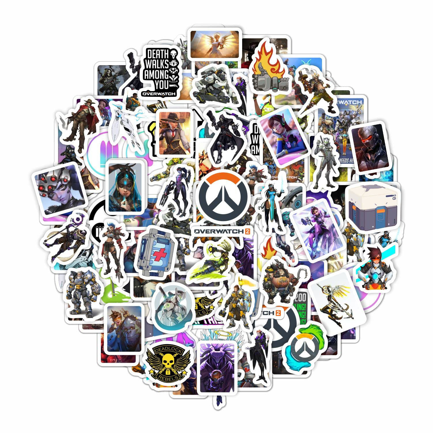 GetUSCart- 102 Pcs Overwatch Stickers Video Game Stickers for Laptop ...