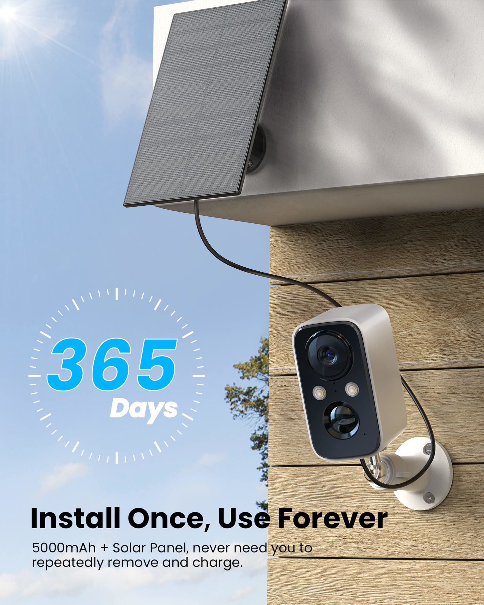 GetUSCart- FOAOOD Security Cameras Wireless Outdoor with Solar Panel ...