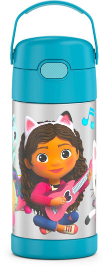 GetUSCart- THERMOS FUNTAINER 12 Ounce Stainless Steel Vacuum Insulated Kids Straw Bottle, Gabby ...
