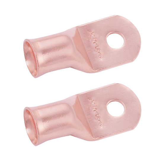 GetUSCart- SELTERM 2pcs 250 MCM 3/8" Stud Copper Wire Lugs, Battery Lugs, Ring Terminals ...
