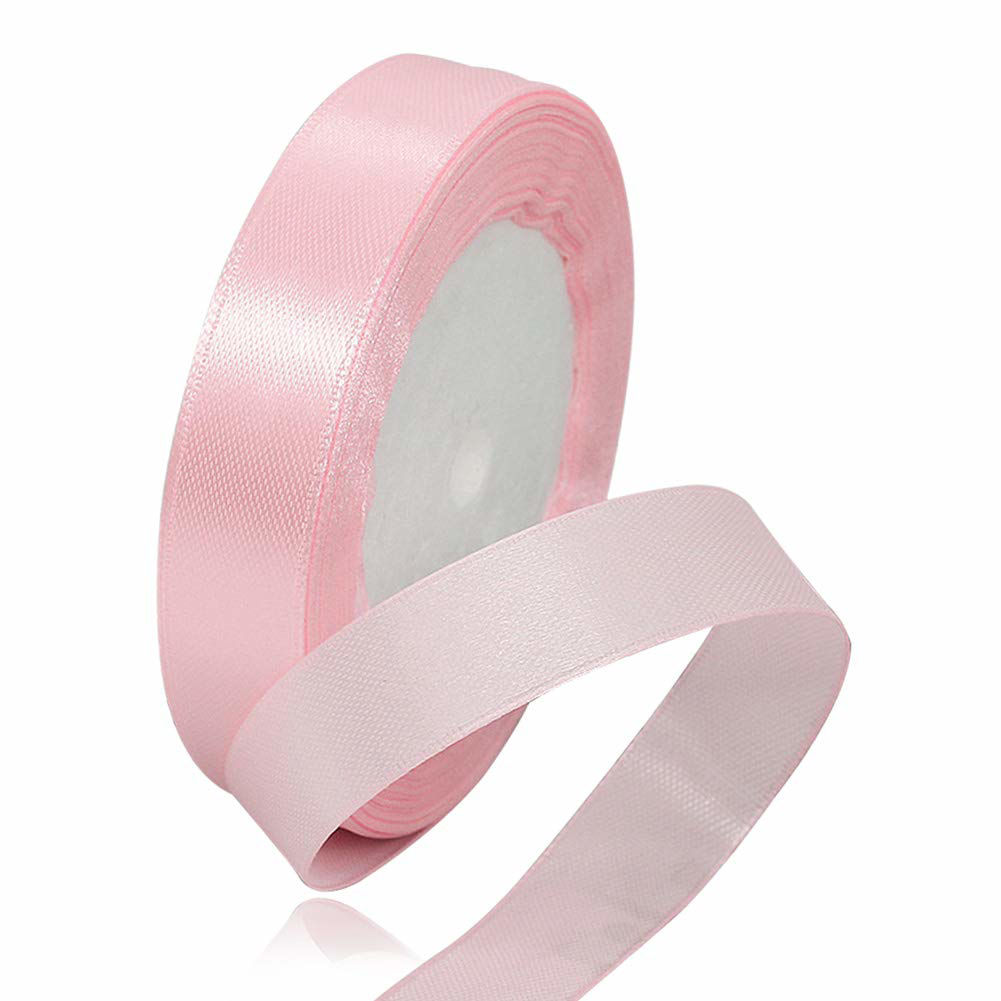 GetUSCart- Solid Color Blush Pink Satin Ribbon, 5/8 Inches x 25 Yards ...