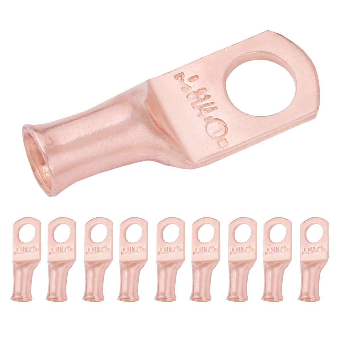 GetUSCart- SELTERM 10pcs 8 AWG - 1/4" Stud - Battery Lugs, Heavy Duty Wire Lugs, Ring Terminals ...