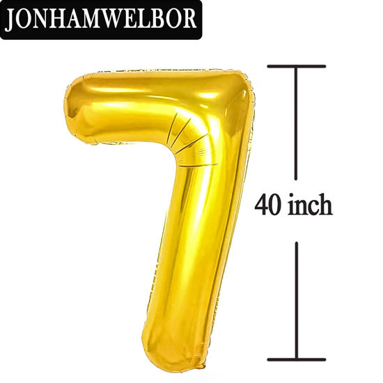 GetUSCart- 17 Number Balloons Gold Big Giant Jumbo Number 17 Foil Mylar ...