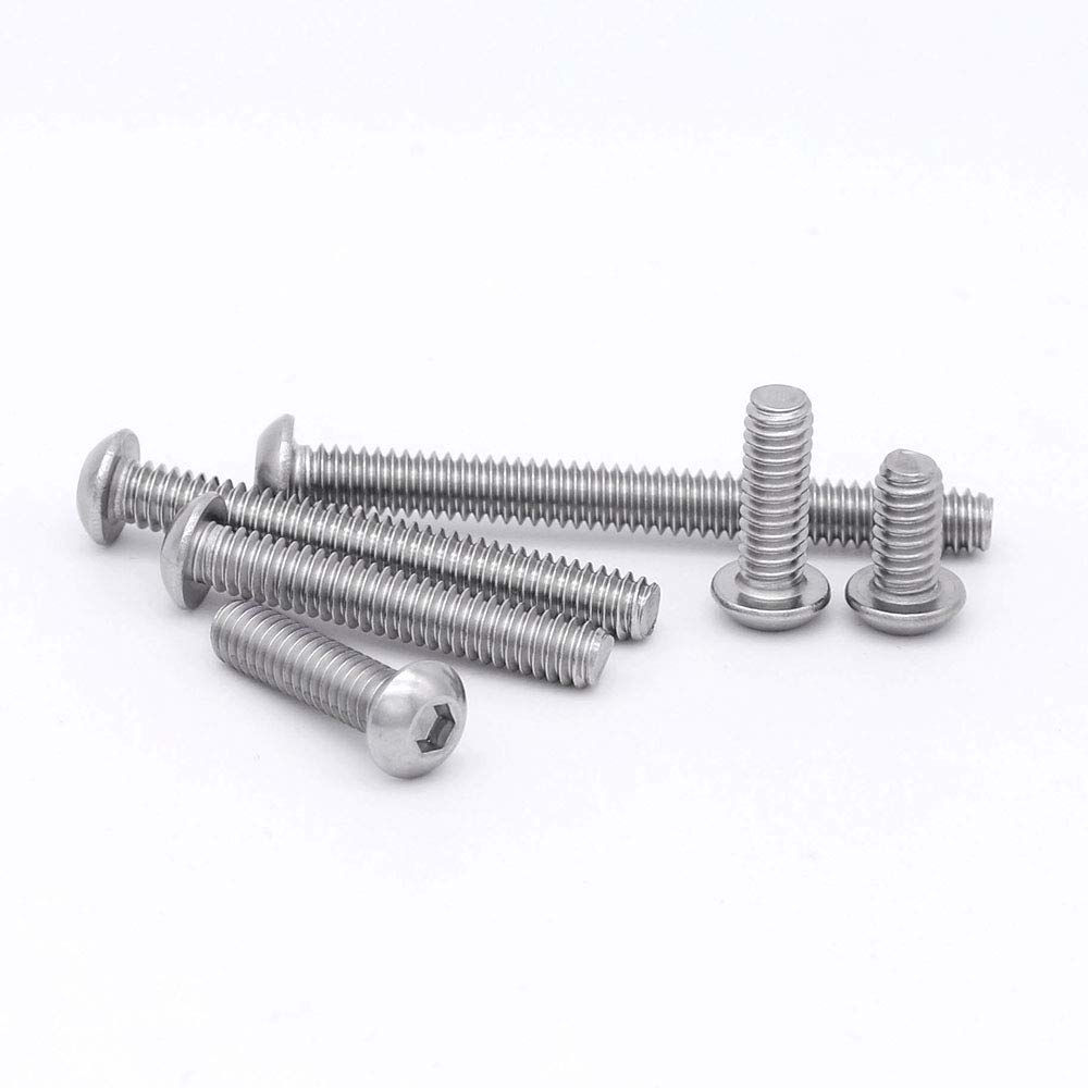 GetUSCart- 1/4-20 x 2-1/2" Button Head Socket Cap Bolts Screws, 304 ...
