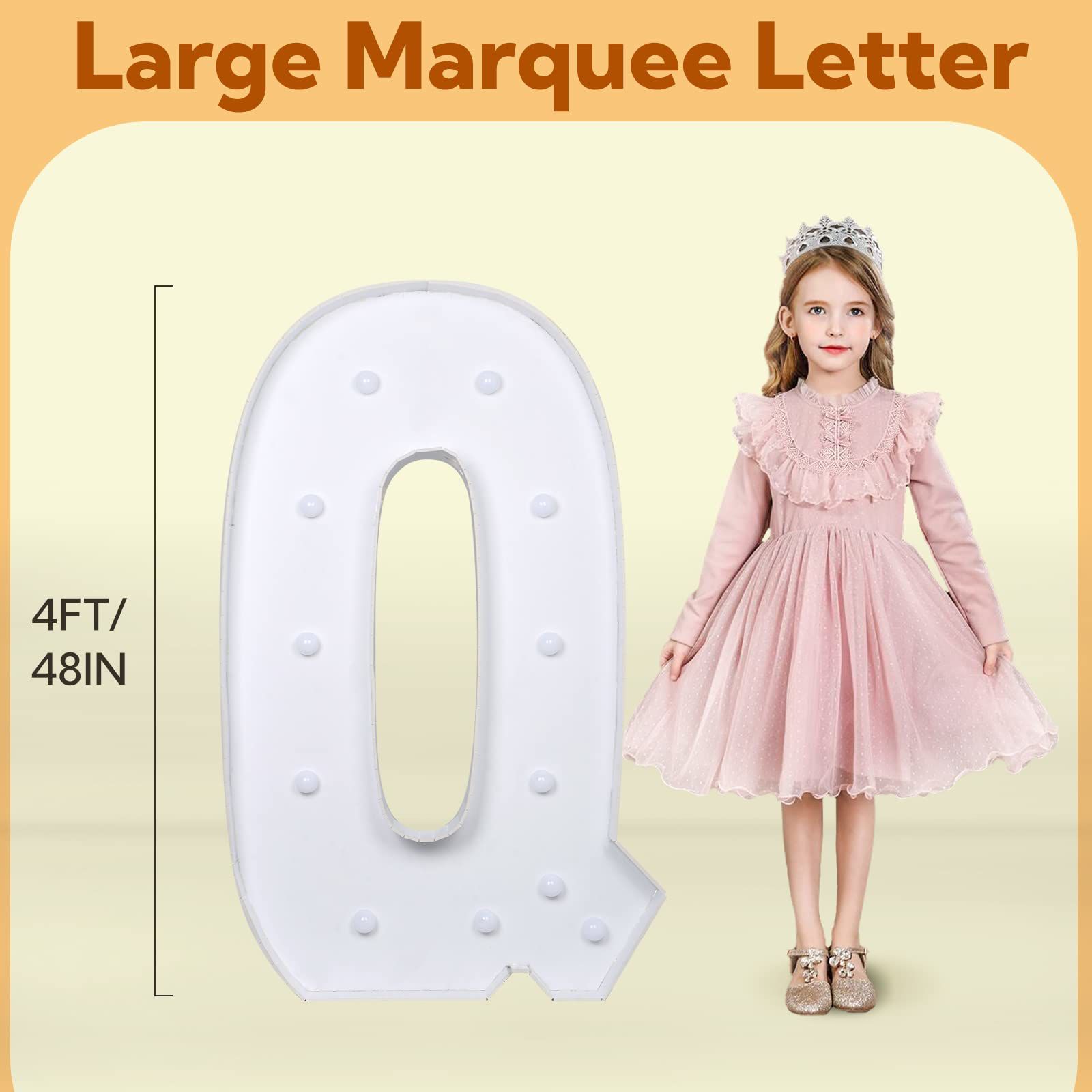 GetUSCart- imprsv Marquee Light Up Letters, 4FT Marquee Letters Mosaic ...