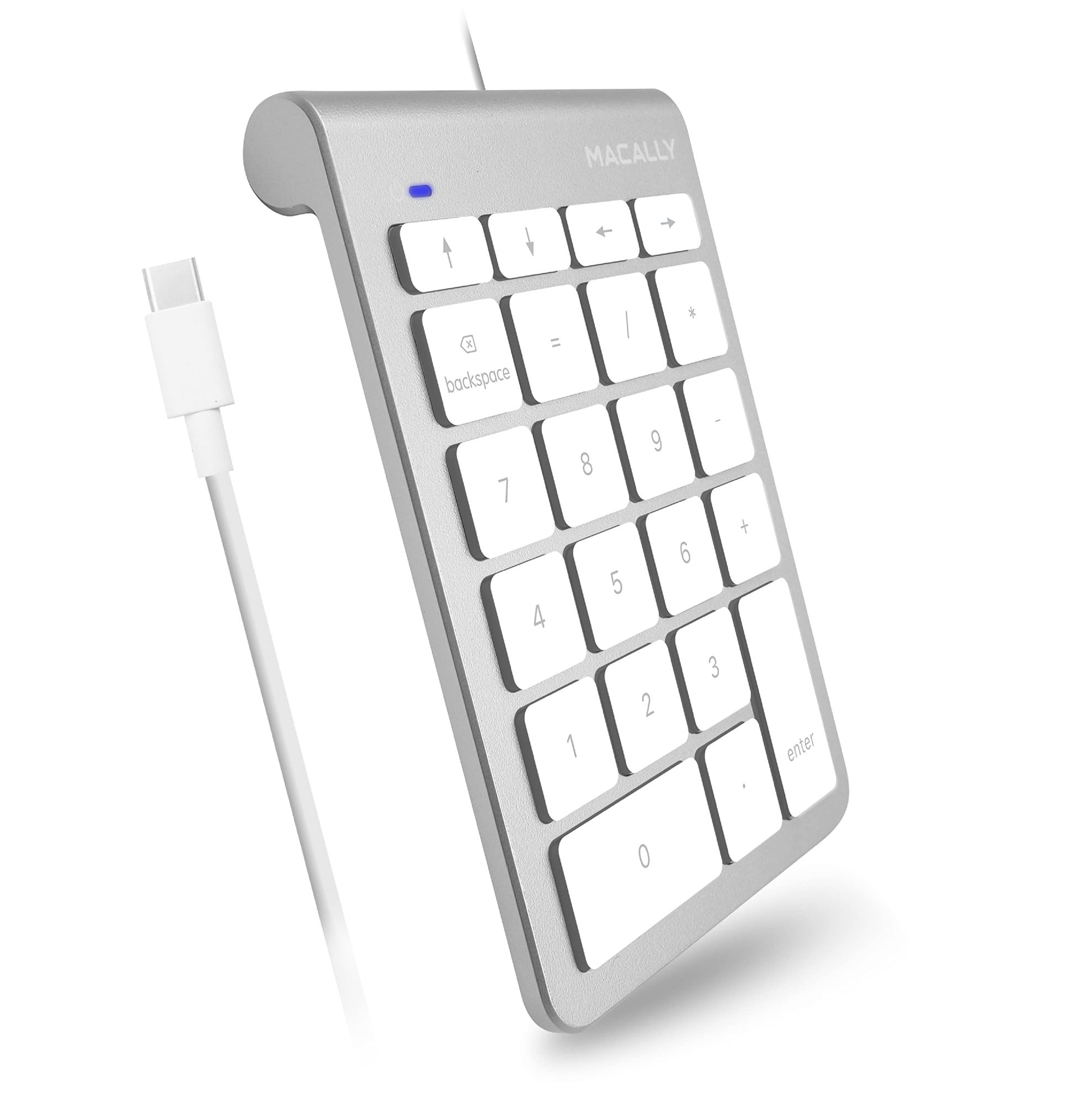 GetUSCart- Macally Wired USB C Number Pad Keyboard - Type C Numeric Keypad for Laptop, Apple Mac ...