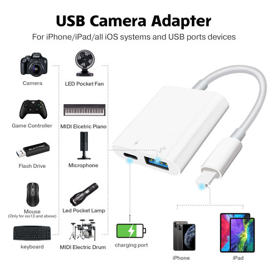 GetUSCart- SUNTRSI USB Camera Adapter, USB Female OTG Adapter for ...