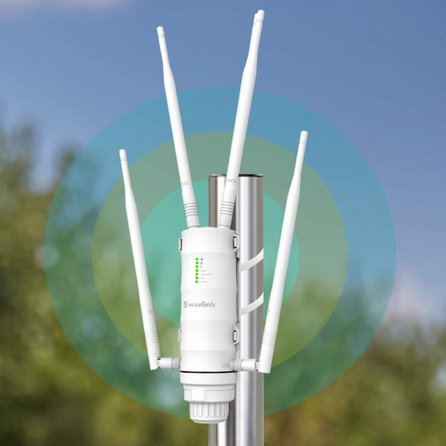 GetUSCart- WAVLINK AC1200 Outdoor WiFi Extender Weatherproof, Outdoor ...
