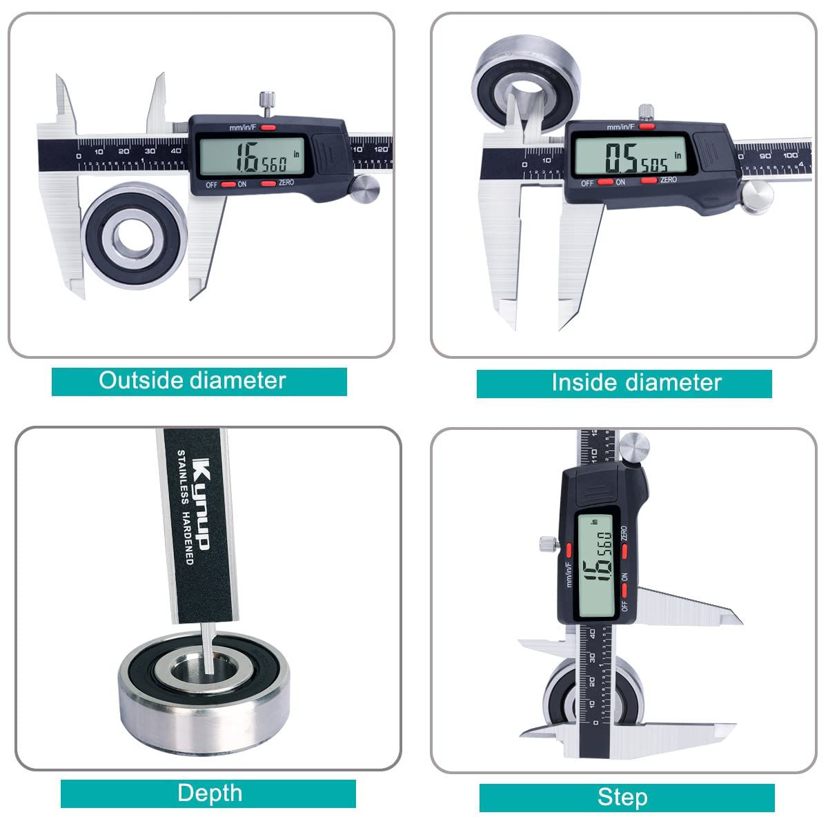 GetUSCart- Kynup Digital Caliper, 8 Inch Micrometer Caliper Tool ...