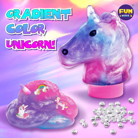 GetUSCart- Fluffy Unicorn Slime Kit for Girls, FunKidz Cloud Slime Gift ...