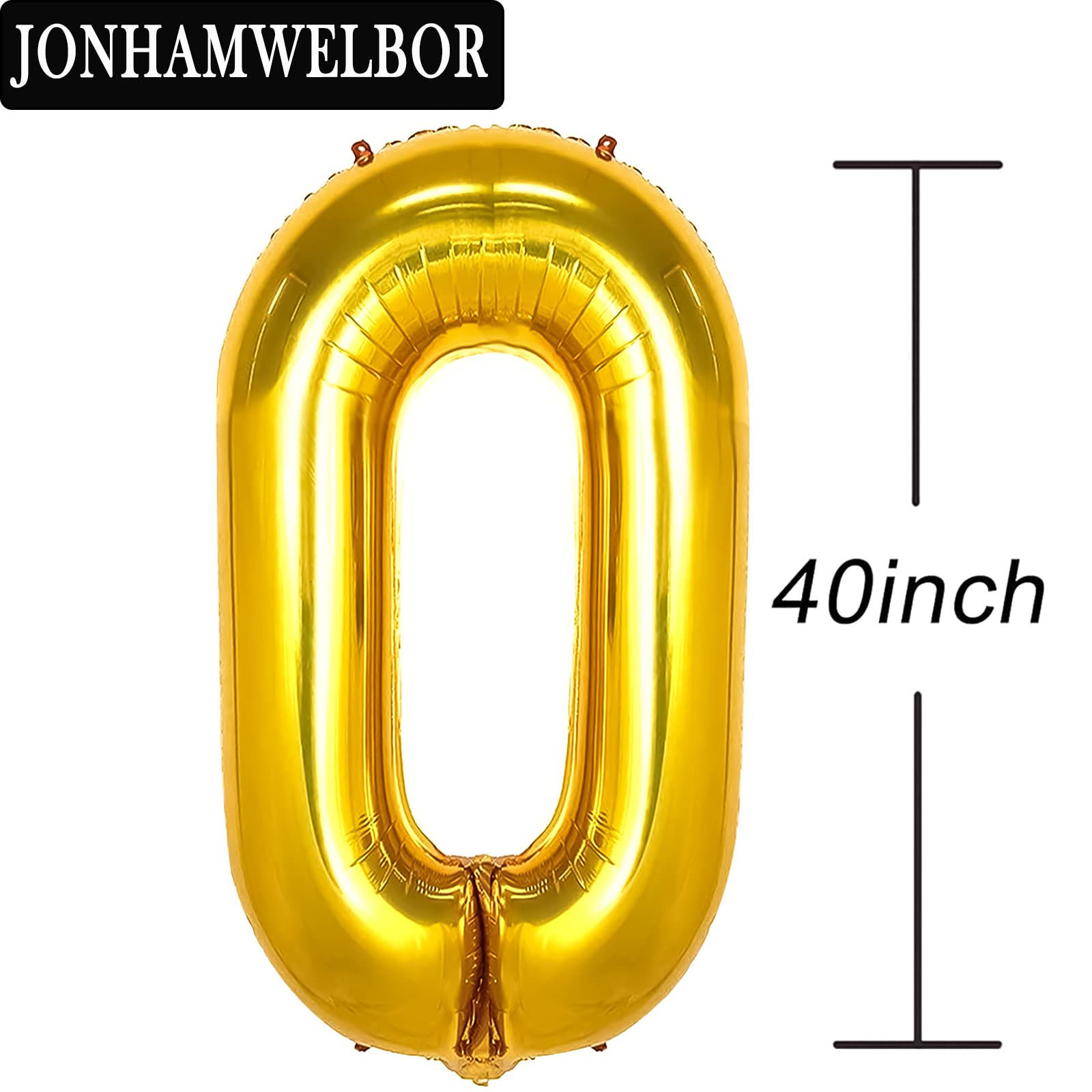 GetUSCart- 60 Number Balloons Gold Big Giant Jumbo Number 60 Foil Mylar ...