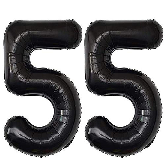 GetUSCart- 55 Number Balloons Black Big Giant Jumbo Number 55 Foil ...