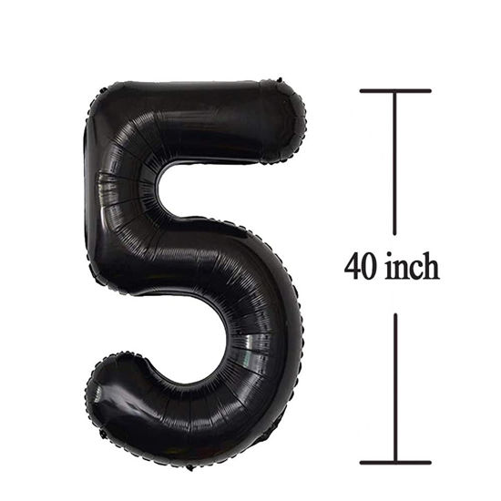GetUSCart- 55 Number Balloons Black Big Giant Jumbo Number 55 Foil ...