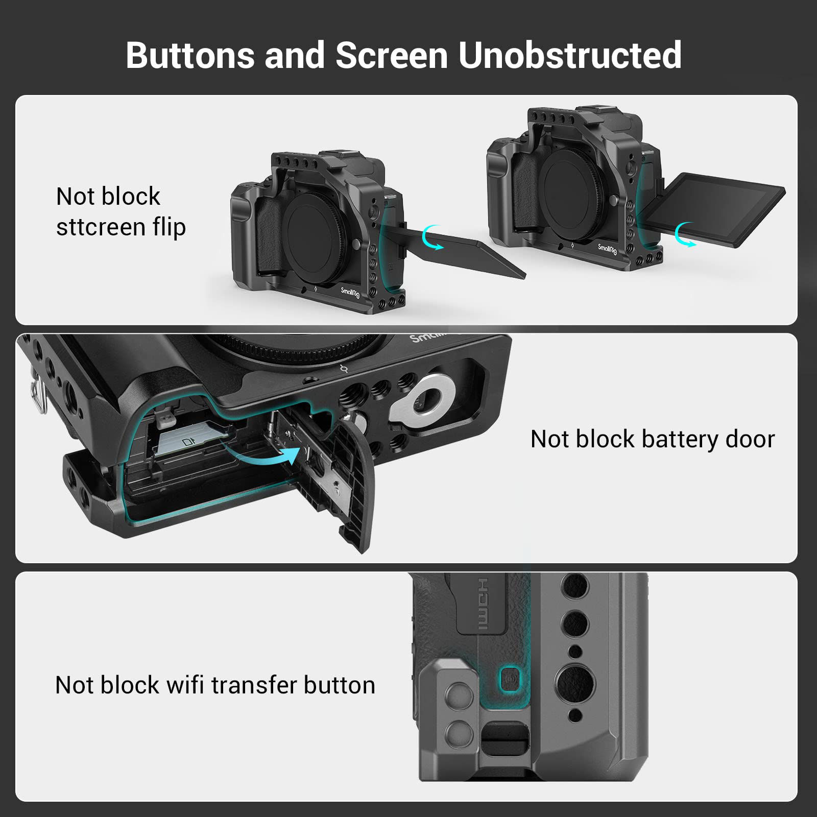 GetUSCart- SmallRig M50 /M50 II /M5 Cage (Upgraded), Aluminum Alloy ...