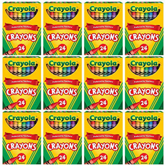 GetUSCart- Crayola Crayons Bulk, 12 Packs of 24 Count Crayons, School ...