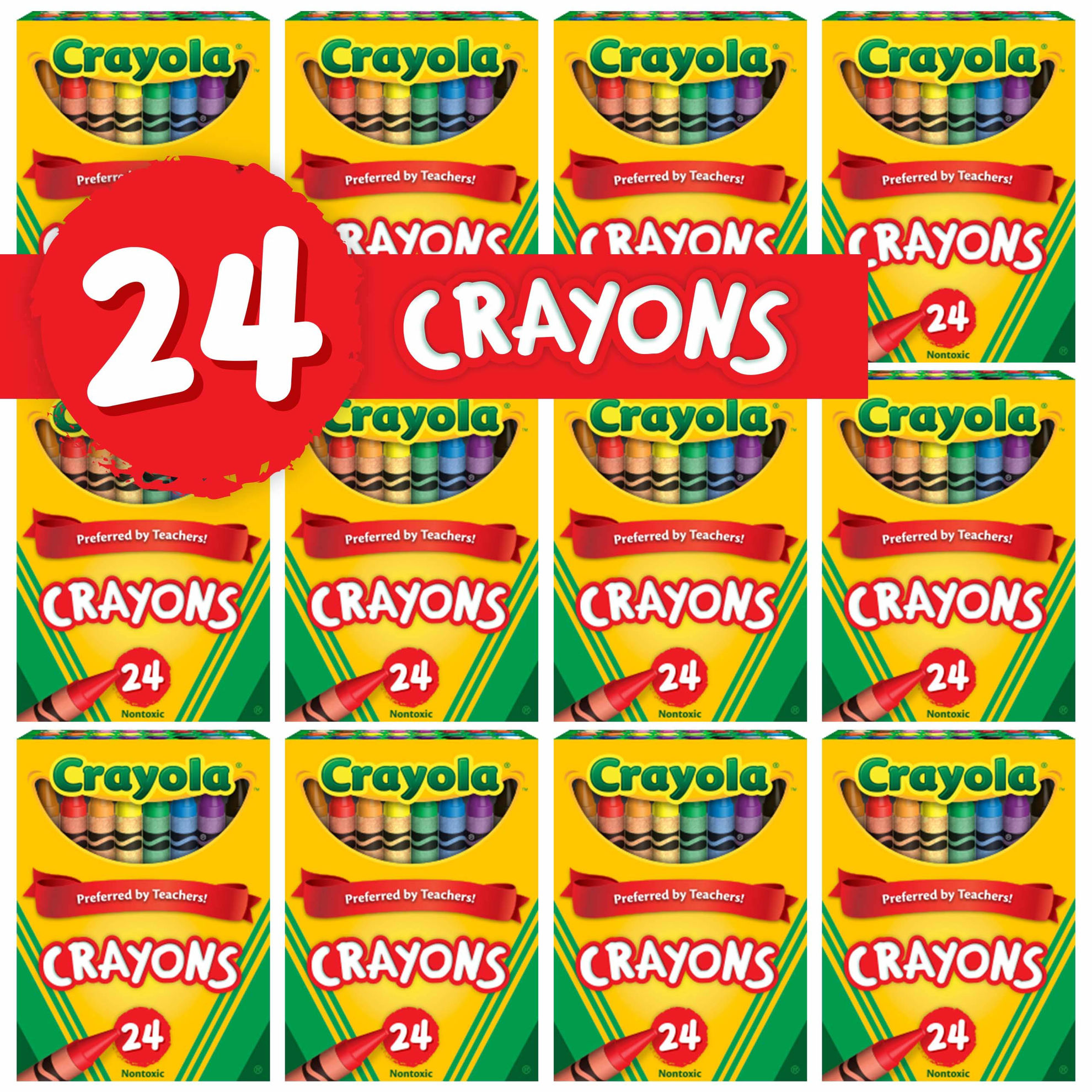 GetUSCart- Crayola Crayons Bulk, 12 Packs of 24 Count Crayons, School ...