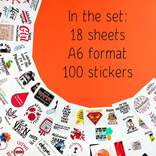 GetUSCart- 100 Pcs Phlebotomy Stickers, Phlebotomy Gifts for Women ...
