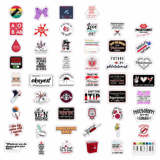 GetUSCart- 100 Pcs Phlebotomy Stickers, Phlebotomy Gifts for Women ...