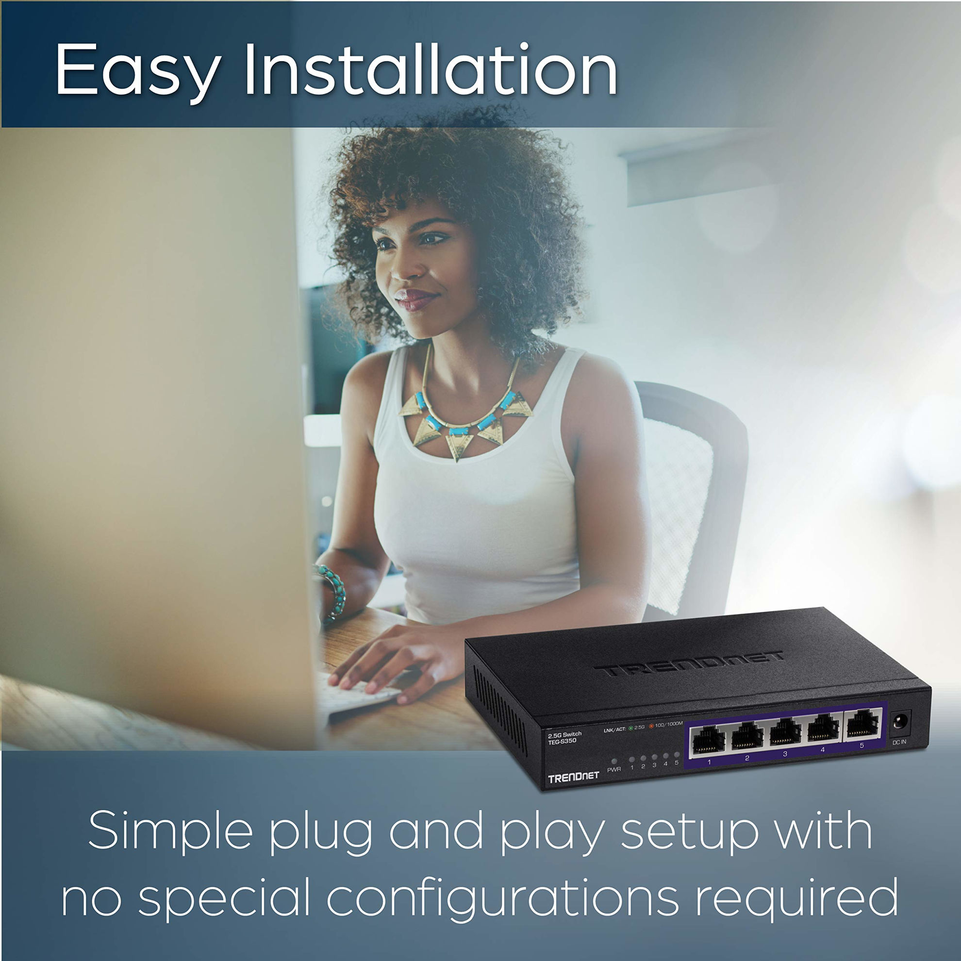 GetUSCart- TRENDnet 5-Port Unmanaged 2.5G Switch, 5 x 2.5GBASE-T Ports ...
