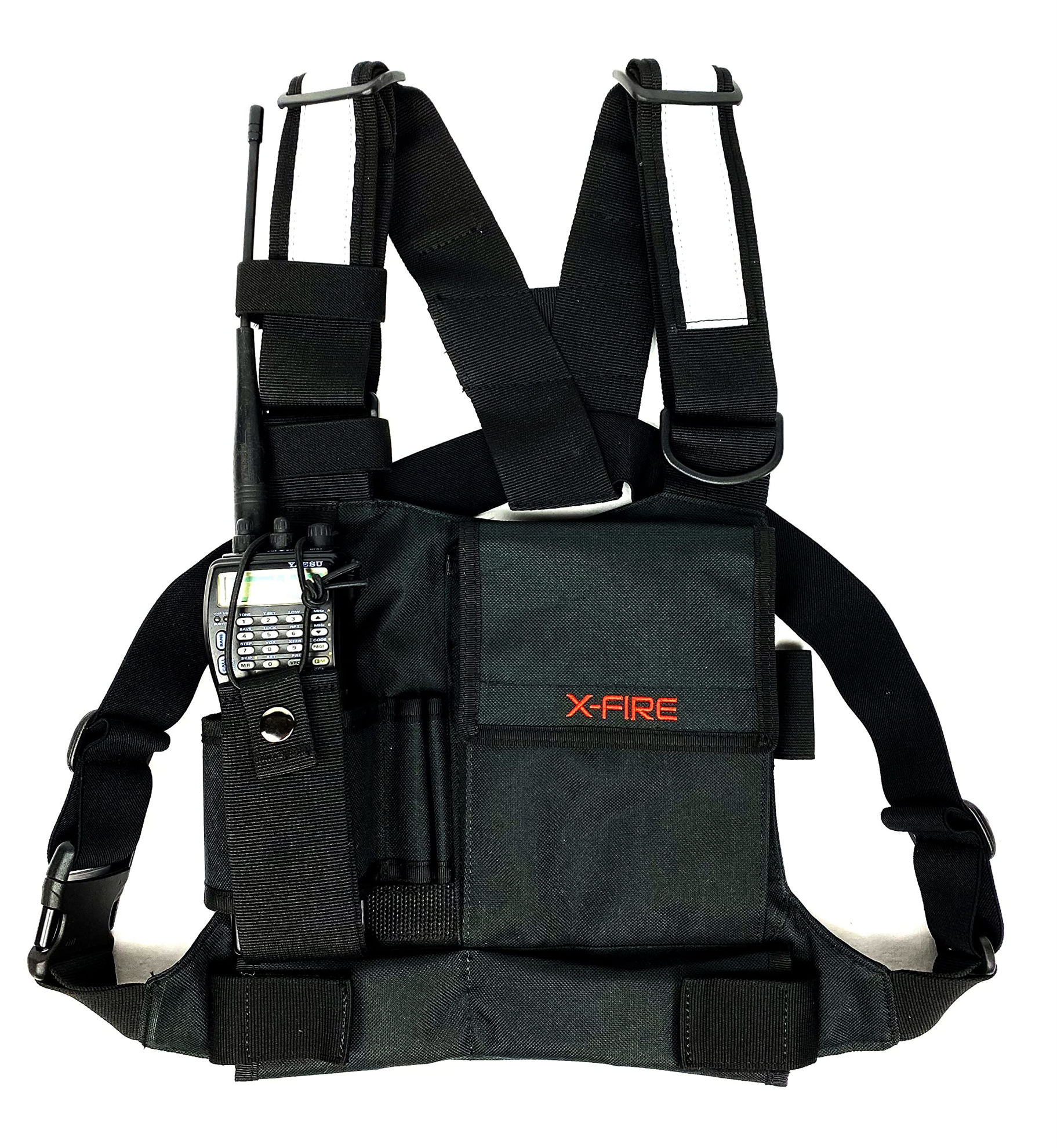 GetUSCart- X-FIRE® Single Radio Chest Rig Harness w/Tool Pockets and 3m ...