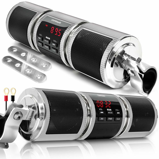 GetUSCart- GoHawk RD8 Gen.2 Waterproof Bluetooth Motorcycle ATV Stereo ...