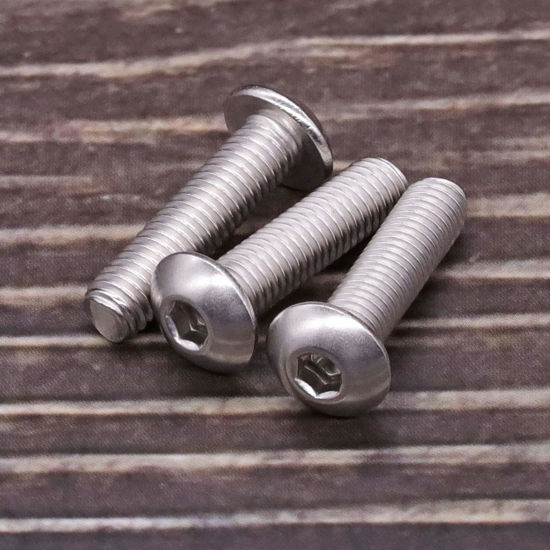 GetUSCart- 1/4-20 x 5/8" Button Head Socket Cap Bolts Screws, 304 ...