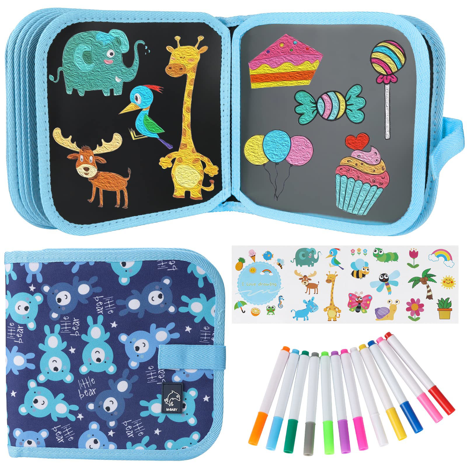 GetUSCart- Qrytoi Erasable Book Doodle Set for Kids,Magic Drawing Book ...