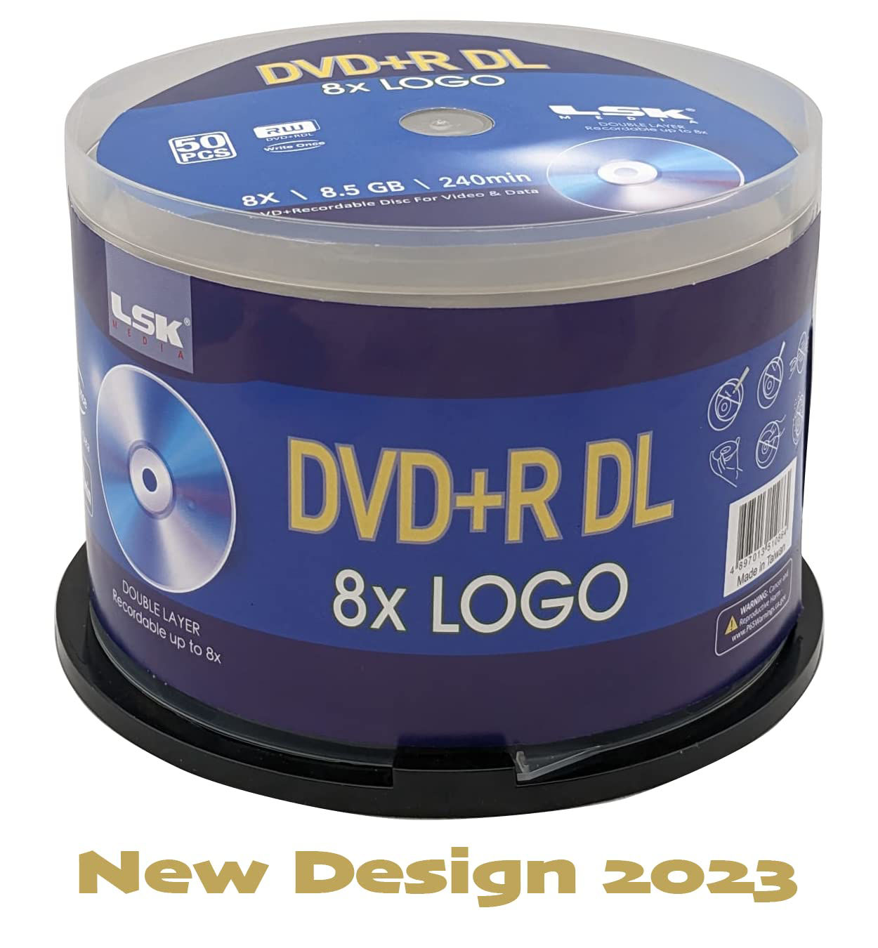 GetUSCart- DVD+R DL Double Layer 8X 8.5GB 240min Video - LSK Media Logo ...