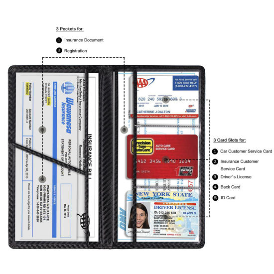 GetUSCart- Car Registration and Insurance Card Holder, Vehicle License ...