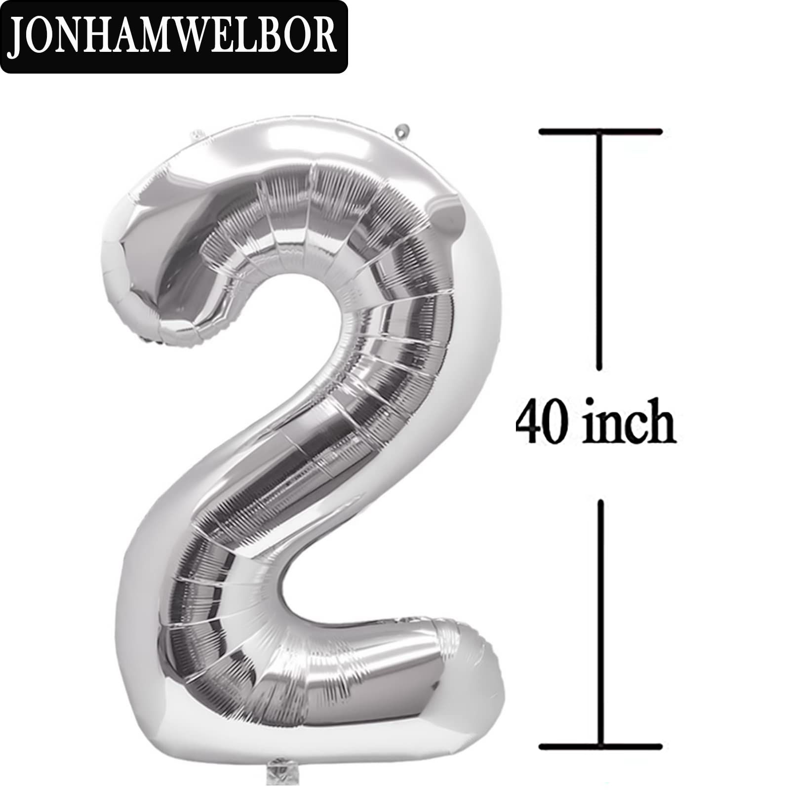 GetUSCart- 21 Number Balloons Silver Giant Jumbo Big Large Number 21 ...