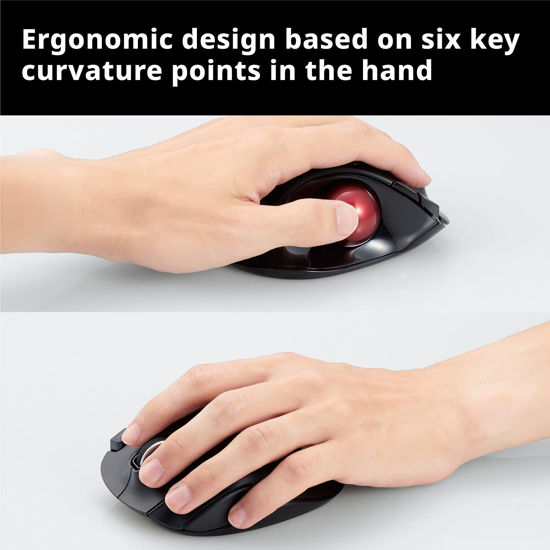 GetUSCart- ELECOM EX-G Left-Handed Trackball Mouse, 2.4GHz Wireless ...