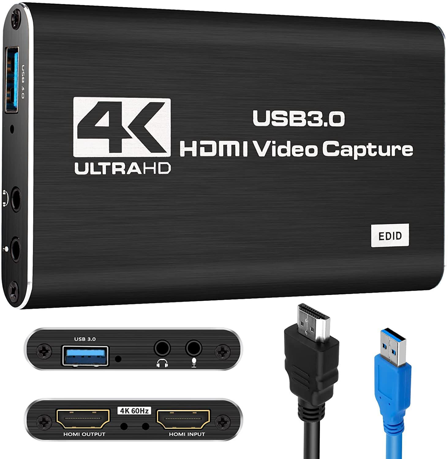GetUSCart- Capture Card, 4K HDMI Audio Video Capture Card, USB 3.0 ...
