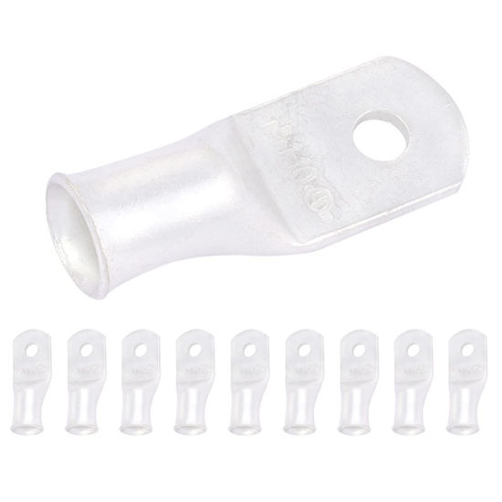 GetUSCart- SELTERM 10pcs 1 AWG-#10 Stud Tinned Copper Wire Lugs, Heavy Duty Battery Cable Ends,1 ...