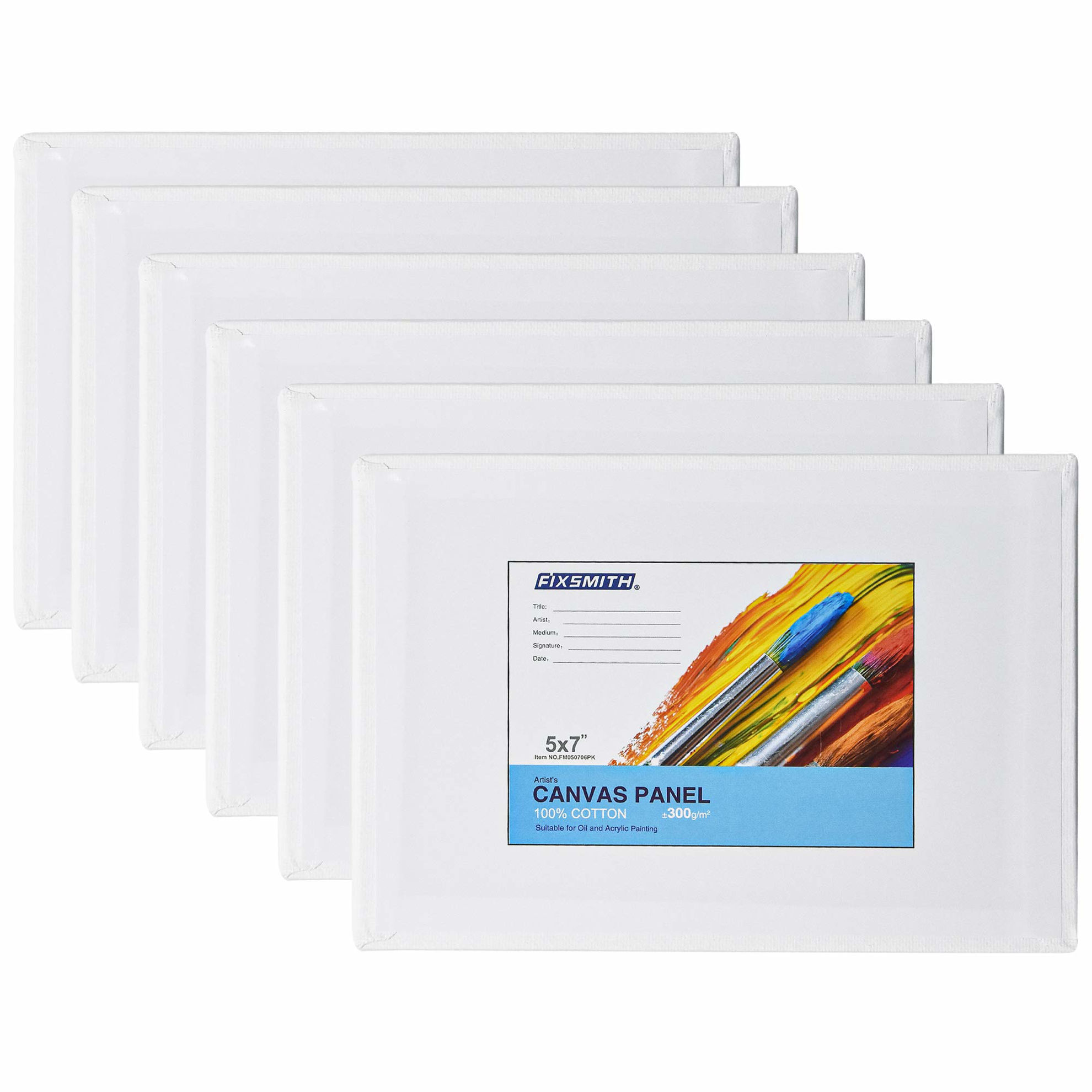 GetUSCart- FIXSMITH Painting Canvas Panel Boards - 5x7 Inch Art Canvas ...