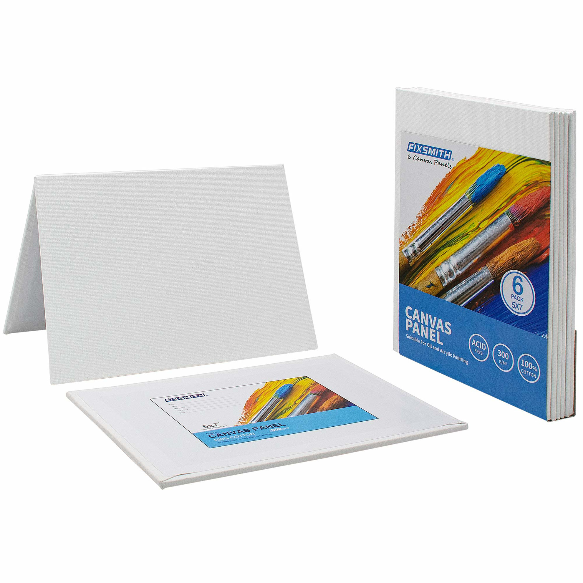 GetUSCart- FIXSMITH Painting Canvas Panel Boards - 5x7 Inch Art Canvas ...