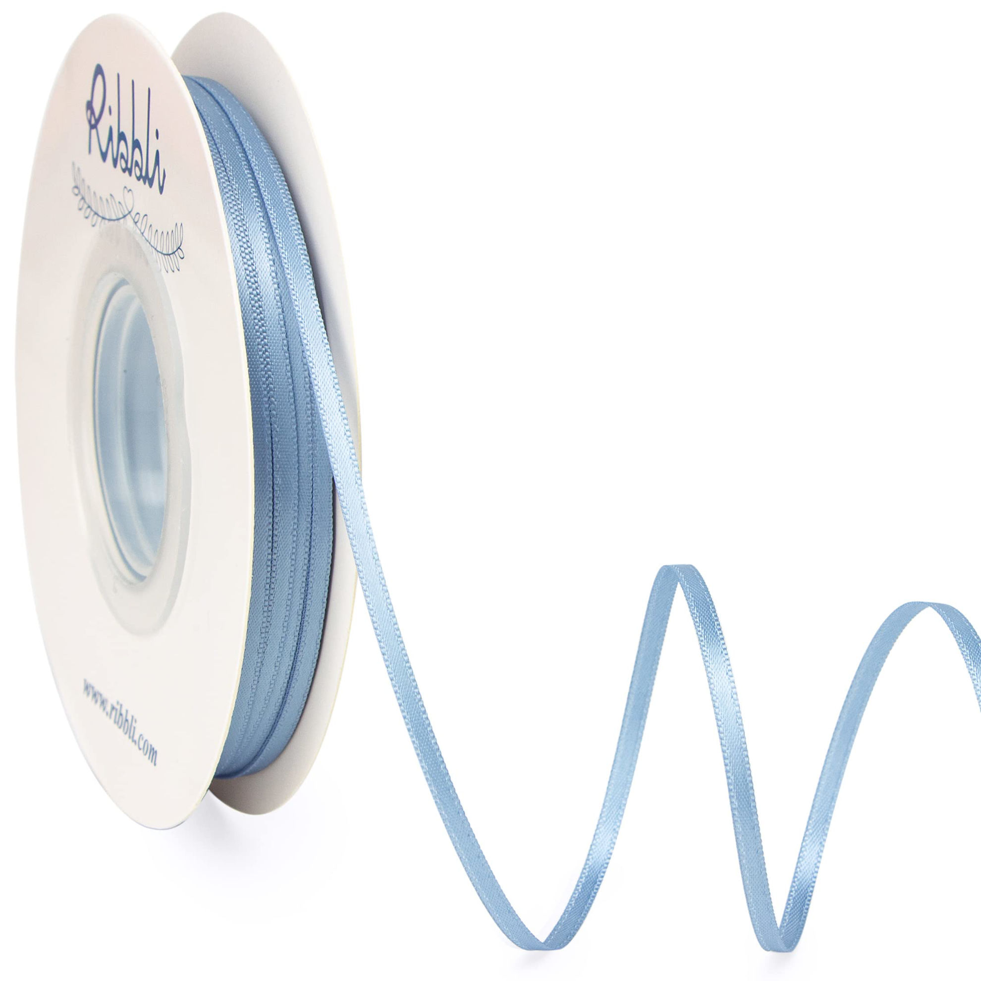 GetUSCart- Ribbli Dusty Blue Satin Ribbon,Double Faced Satin 1/8 inch x ...