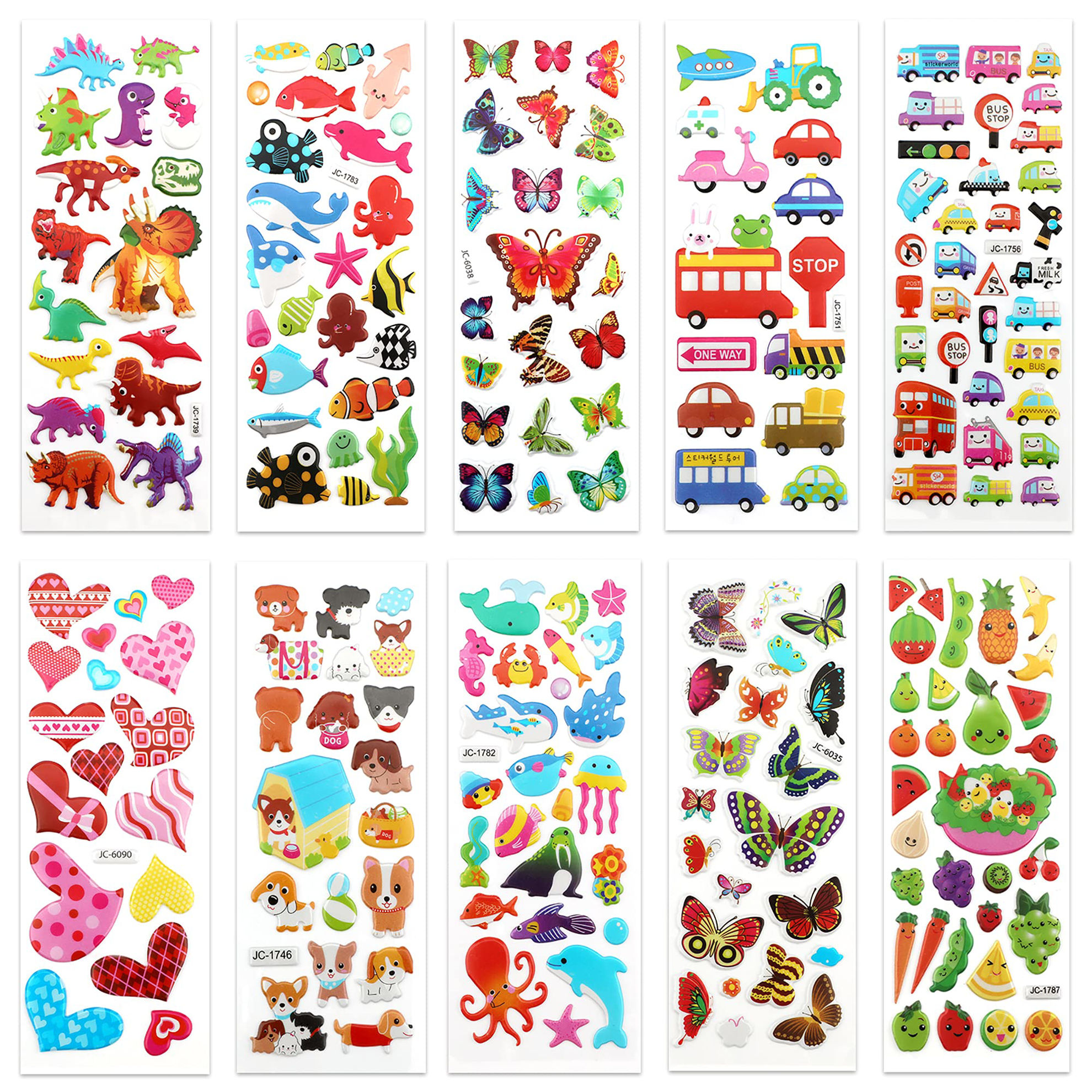 GetUSCart- SAVITA 3D Stickers for Kids & Toddlers 500+ Puffy Stickers ...