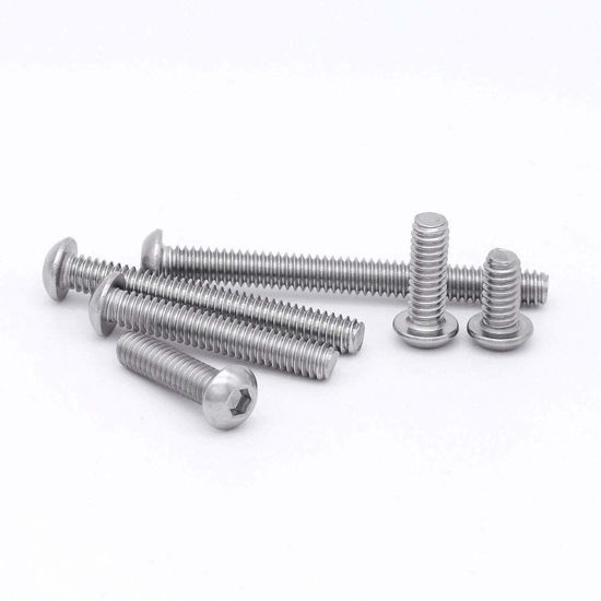 GetUSCart- 1/4-20 x 2-1/4" Button Head Socket Cap Bolts Screws, 304 ...