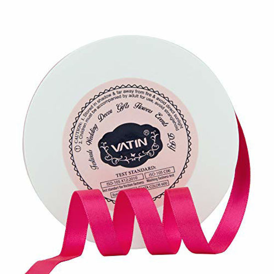 GetUSCart- VATIN 3/8 inches Double Faced Shocking Pink Polyester Satin ...