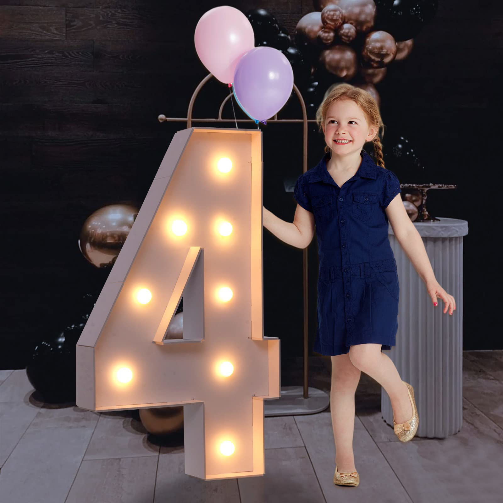 GetUSCart- imprsv 3FT Marquee Light Up Numbers, Mosaic Numbers for ...