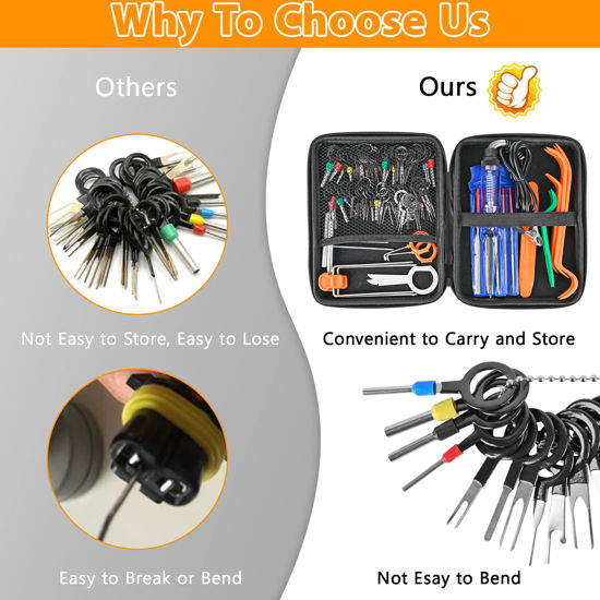 GetUSCart- Terminal Removal Tool Kit 96 Pcs Depinning Tool Electrical ...