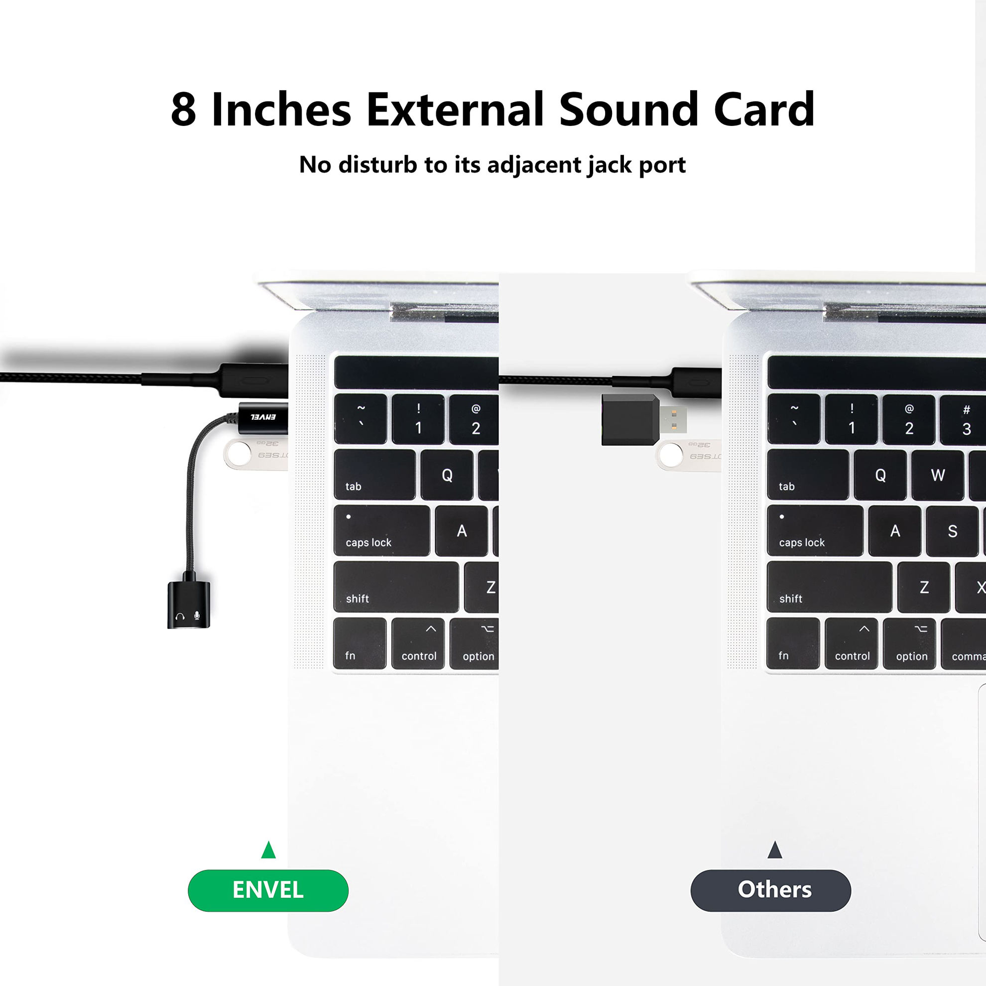 GetUSCart- ENVEL USB to 3.5mm Audio Adapter,External Stereo Sound Card ...