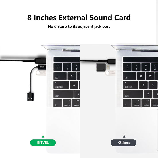 GetUSCart- ENVEL USB to 3.5mm Audio Adapter,External Stereo Sound Card ...