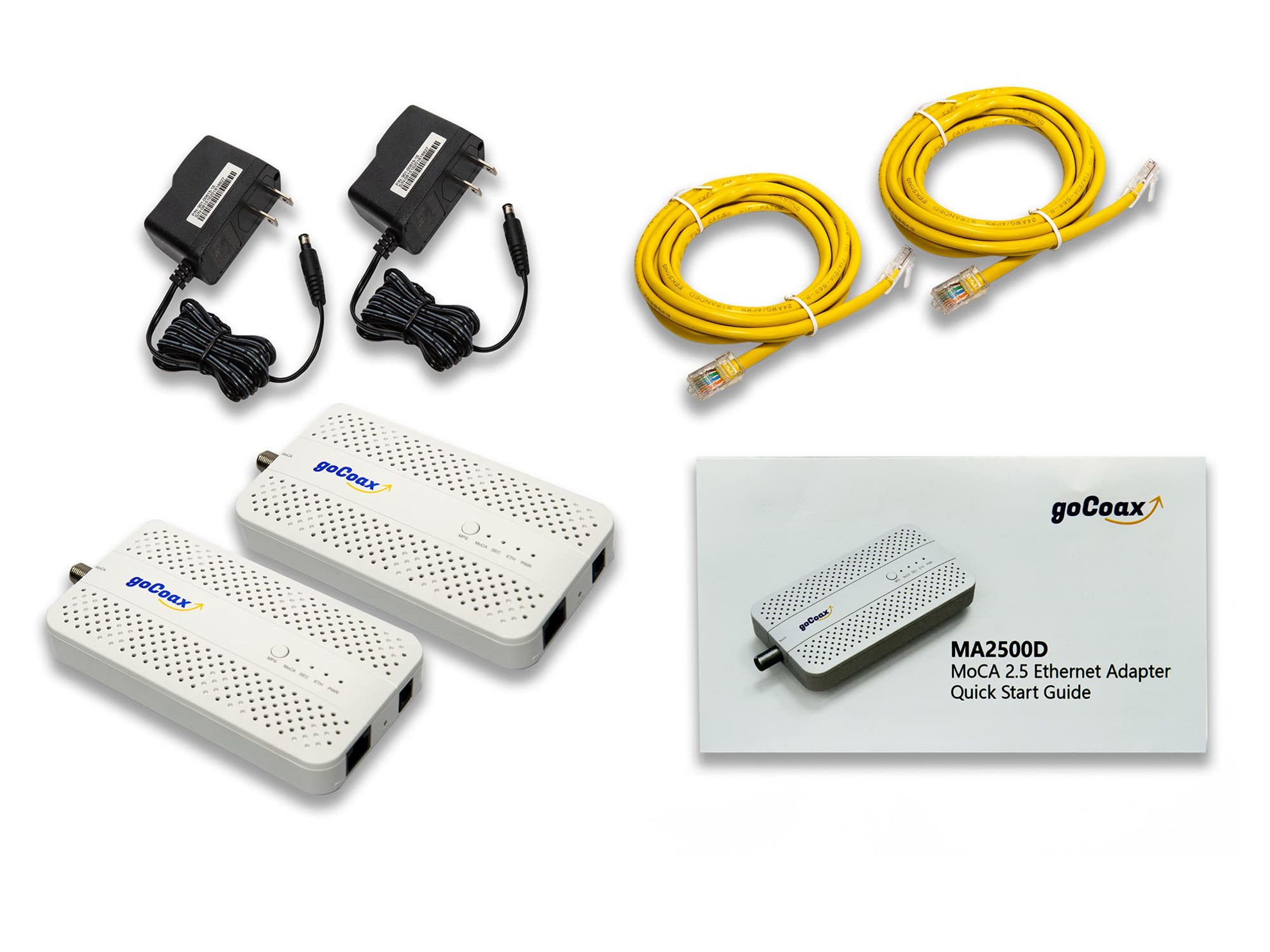 GetUSCart- goCoax MoCA 2.5 Adapter with 2.5GbE Ethernet Port. MoCA 2.5 ...
