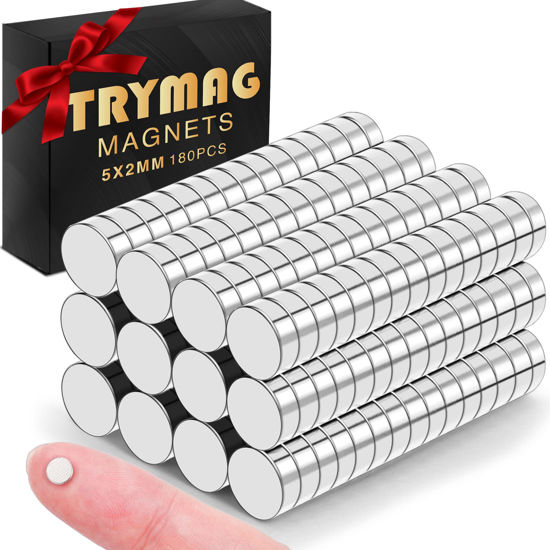 GetUSCart- TRYMAG Magnets, 180Pcs 5x2MM Small Strong Neodymium Magnets ...