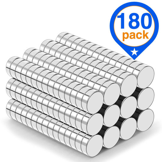 GetUSCart- TRYMAG Magnets, 180Pcs 5x2MM Small Strong Neodymium Magnets ...