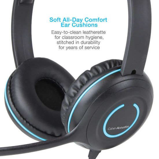 GetUSCart- Cyber Acoustics Stereo USB Headset (AC-5008A), in-line Controls for Volume & Mic Mute ...