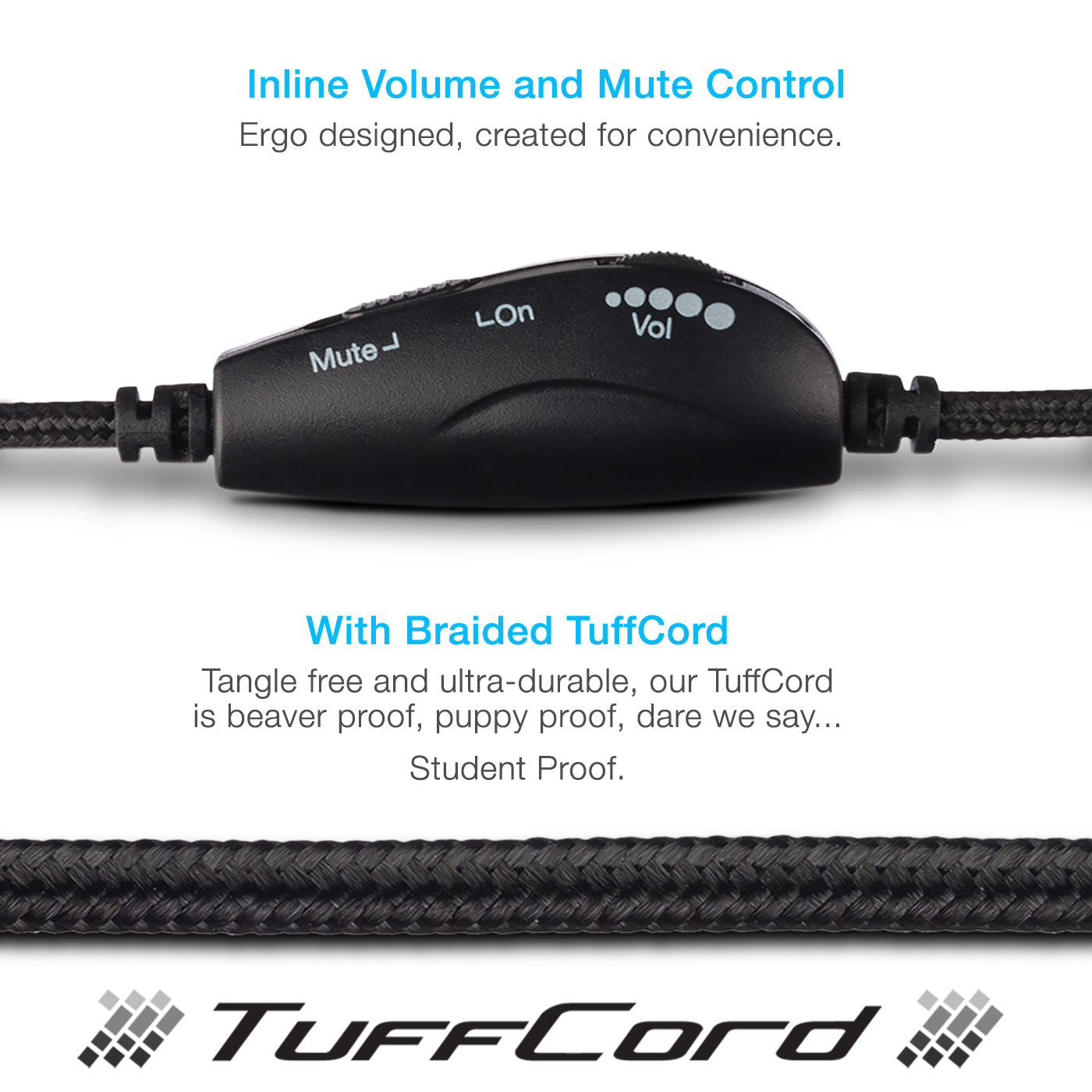 GetUSCart- Cyber Acoustics Stereo USB Headset (AC-5008A), in-line Controls for Volume & Mic Mute ...