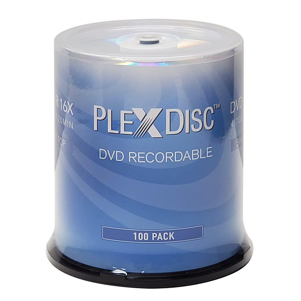 GetUSCart- PlexDisc DVD+R 4.7GB 16x Recordable Media Silver Top Disc ...